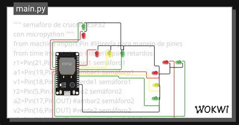 Semaforo Wokwi Esp32 Stm32 Arduino Simulator