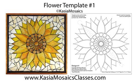 Kasia Mosaics Classes Template Download Flower Design 1