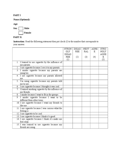 Name Optional Age Sex Male Female Instruction Read The Following