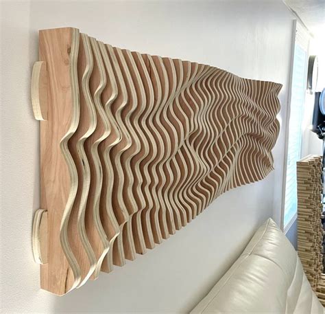 Parametric 3d Wave Wall Sculpture Parametric Wood Art Parametric