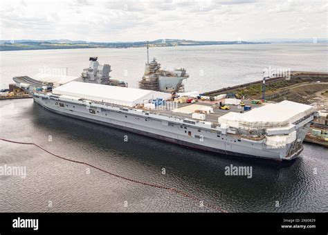 Royal Navy Ship Aircraft Carrier Hms Prince Of Wales R09 Under