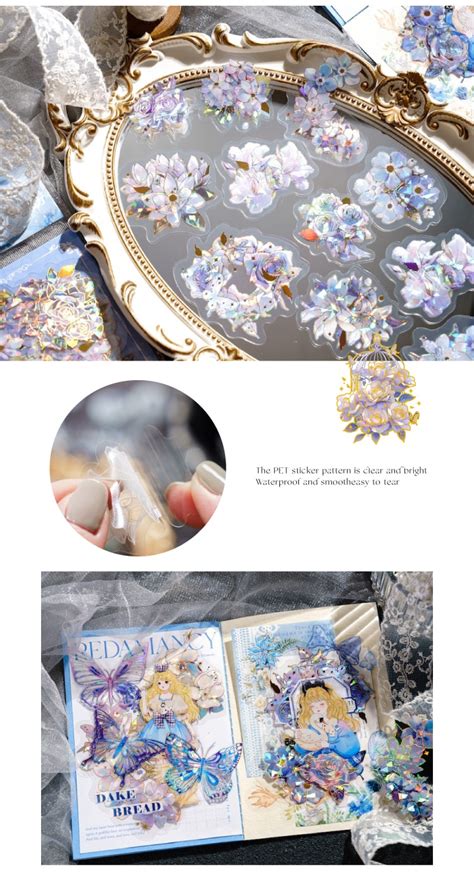 【楽天市場】【メール便送料無料】シール 花柄 8柄 コラージュシート 痛バッグ シールフレーク Diy 女の子 推し活バッグ コラージュ素材 シール セット 20枚 160枚 コラージュ 素材