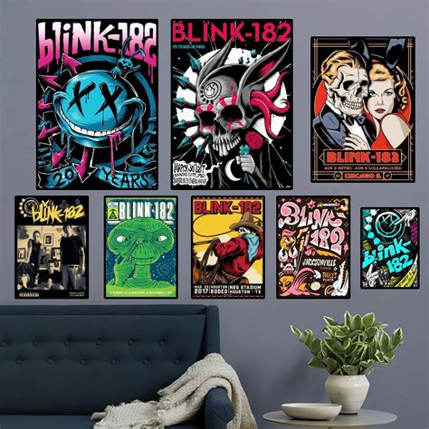 B Blink 182 Hot Band Poster Home Room Decor Living Room Bedroom