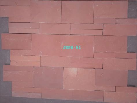 Red Sandstone Wall Cladding Stone Panel At ₹ 55 Sq Ft Stone Wall