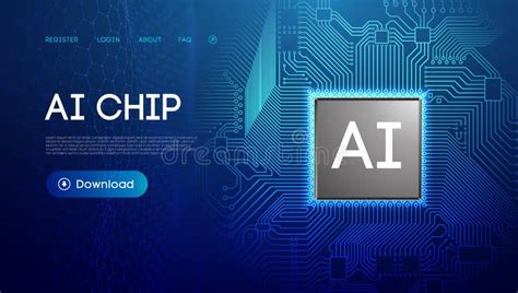 3d Ai Chip Tech Background Computer Semiconductor Circuit Board