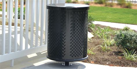 Patterned Steel Trash Receptacle Belson Outdoors®