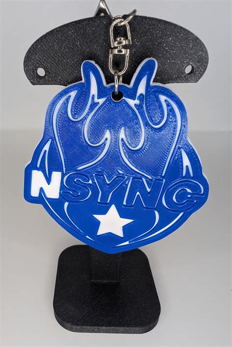 Nsync Flames Logo Keychain 3d Print Etsy