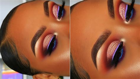 Pink Glitter Cut Crease Birthday Glam Makeup Tutorial Youtube