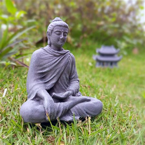 32 Inch Grey Mgo Sitting Meditating Buddha Garden Statues Artofit