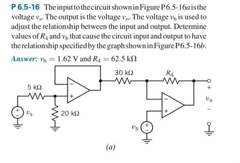 solved p 6 5 16 the input to the circuit shown in figure