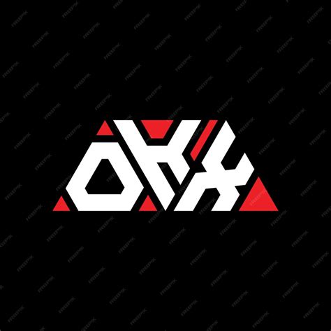 Premium Vector Okx Triangle Letter Logo Design With Triangle Shape