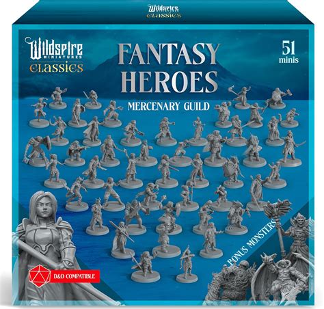 Classic Heroes Mercenary Guild 51 Paintable Characters
