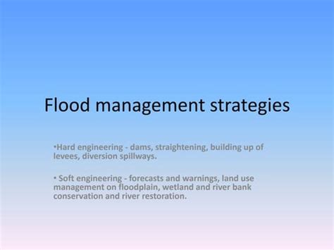 Design Of Flood Control Structures Ppt Geography Science