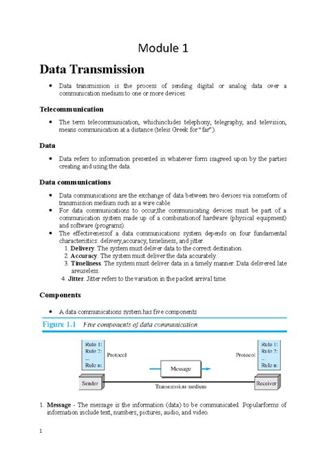 Module 1 Module 1 Data Transmission Data Transmission Is The Process