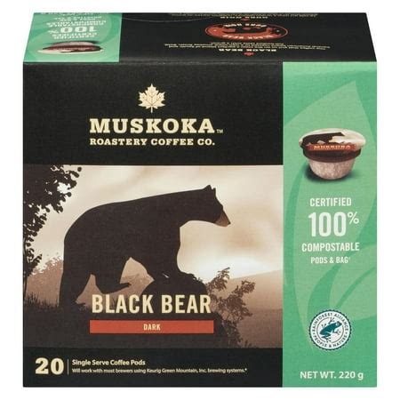Muskoka Roastery Coffee Co Black Bear Dark Single Serve Coffee Pods