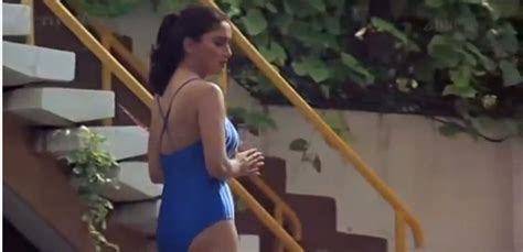 Madhuri Dixit In Blue Bikini Rare Scenes