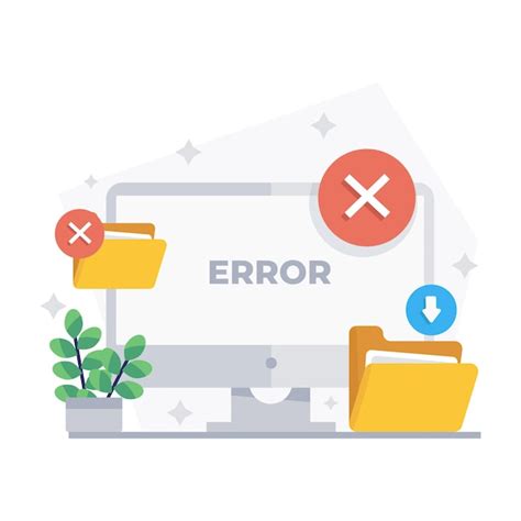 Premium Vector File Transfer Error Illustration