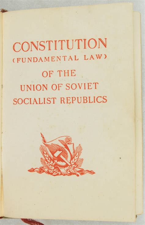 Lot Consitution Of The Ussr