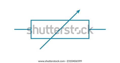 Schematic Symbol Variable Resistor Circuit Physics Stock Vector