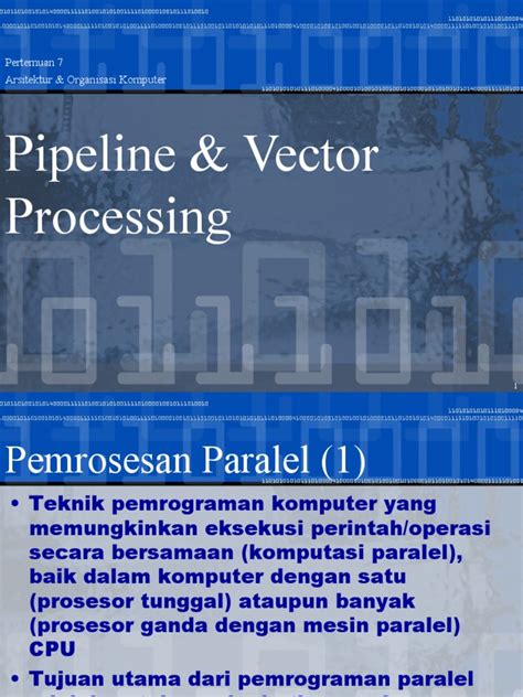 Pertemuan7 Pipeline Dan Vector Processing Pdf