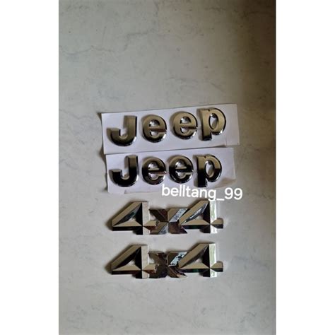 Jual Emblem Tulisan Jeep Emblem Logo Jeepemblem Logo 4x4 Shopee