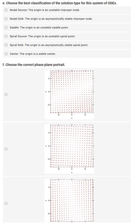 solved consider the planar system of odes below