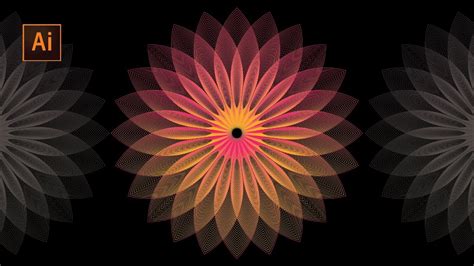 Create Flower Using Blend Tool In Adobe Illustrator Tutorial Youtube