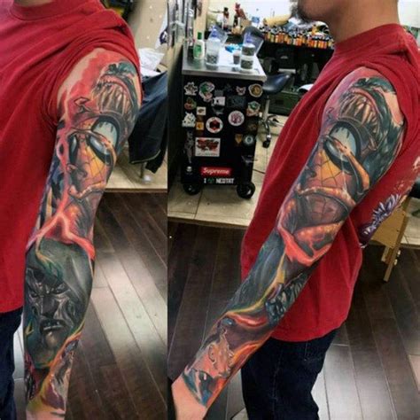 Star Wars Sleeve Tattoo Marvel Sleeve Tattoo For Men Super Hero Tattoos