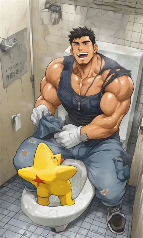 Mens Bathroom Bara Anime Dilf Ai Art Pixai