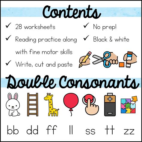 Double Consonant Worksheets 50 Double Consonants Worksheets For 7th