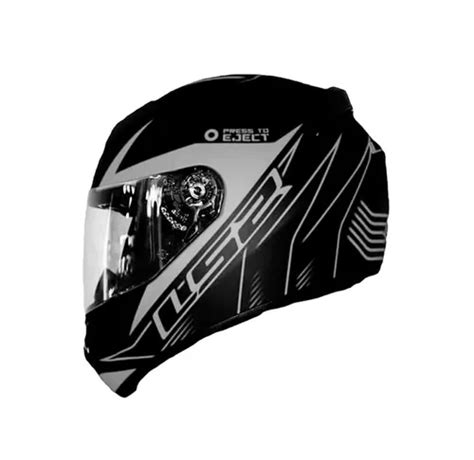 Casco Ls2 Ff 352 Lighter Negro Gris Cuotas Sin Interés