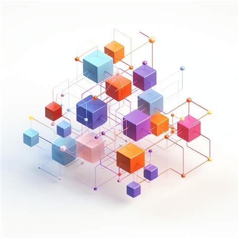 premium photo 3d cute colorful model of data modelling6