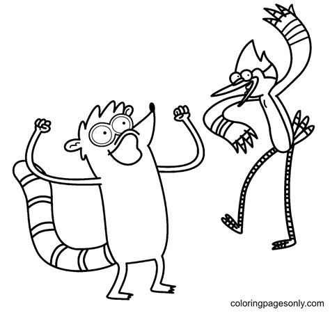 Mordecai Regular Show Coloring Page