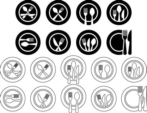 Plate Fork Spoon Pattern Vector Art Icons And Graphics For Free Download