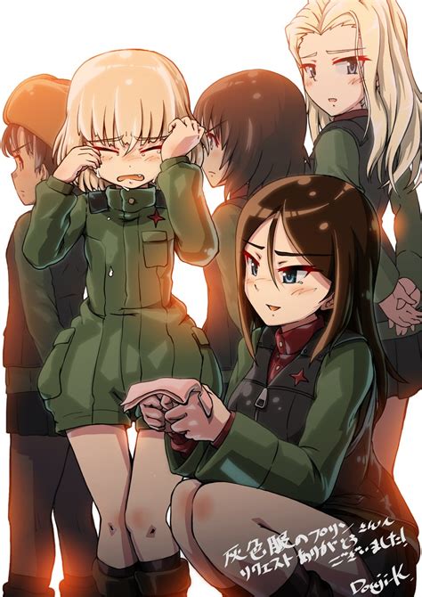 Katyusha Nonna Clara Nina And Alina Girls Und Panzer Drawn By