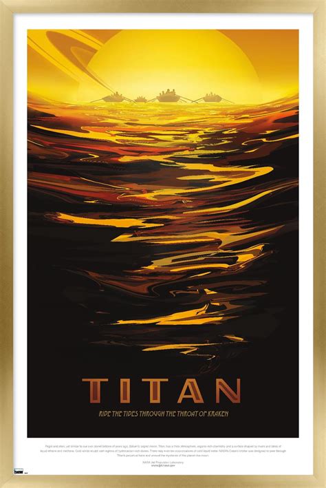 Nasa Titan Travel Poster Wall Poster 22375 X 34 Framed
