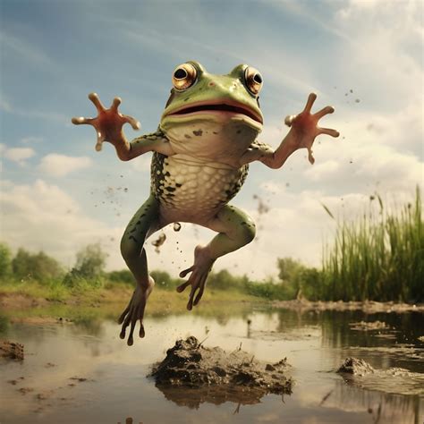 Premium Ai Image Leapfrog