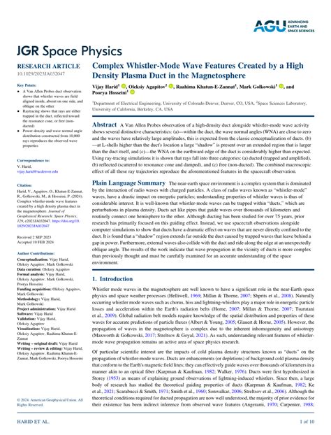 Complex Whistler‐mode Wave Features Created By A High Density Plasma