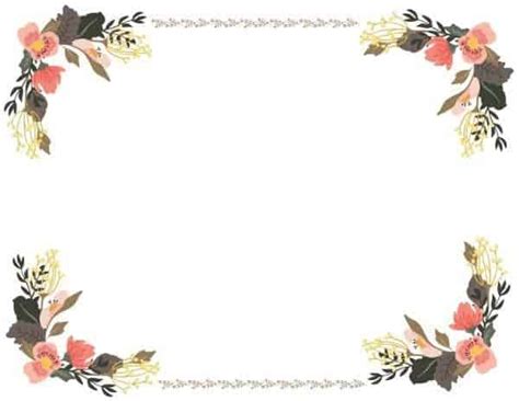 Free Printable Flower Border