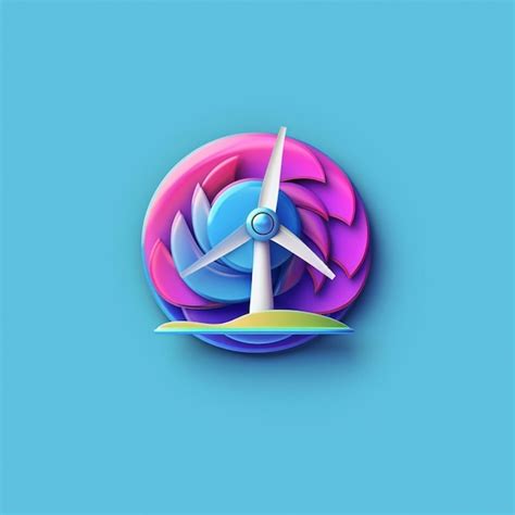 Premium Ai Image Wind Turbin Illustration