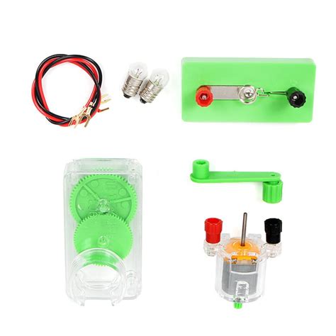 Diy Generator Motor Set Stem Education Toy Assembling Science Toy Hand Generator Motor Assemble