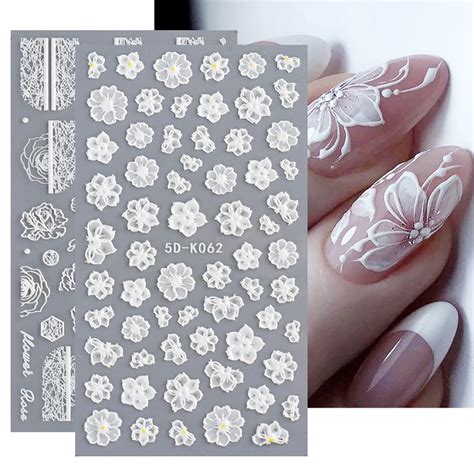 5d Flowers Lace Nail Stickers N6036 5d K