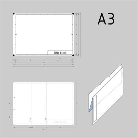 Clipart Din A3 Technical Drawing Format And Folding