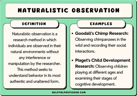 Naturalistic Observation Psychology Example