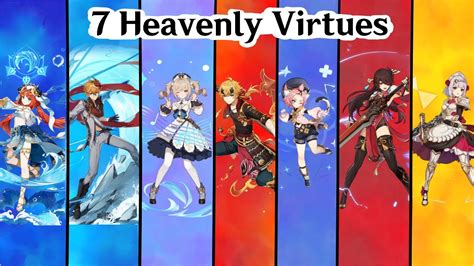 The 7 Heavenly Virtues As Genshin Impact Characters Youtube