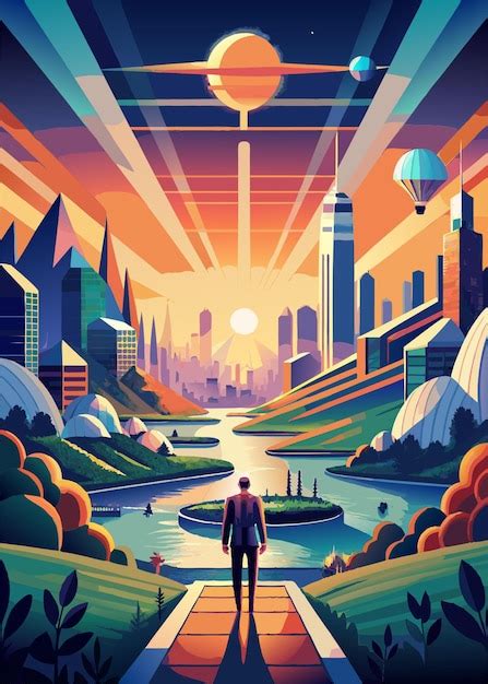 A Bright Future Vector Illustration Flat 2 Premium Ai Generated Vector