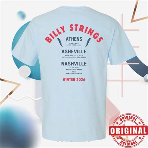 Billy Strings Store Merch Amplified Bluegrass Tee With Dates Newest