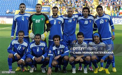 Kuwaits Players Hussein Ali Nawaf Al Khaldi Yaaqub Abdullah Jarah News Photo Getty Images