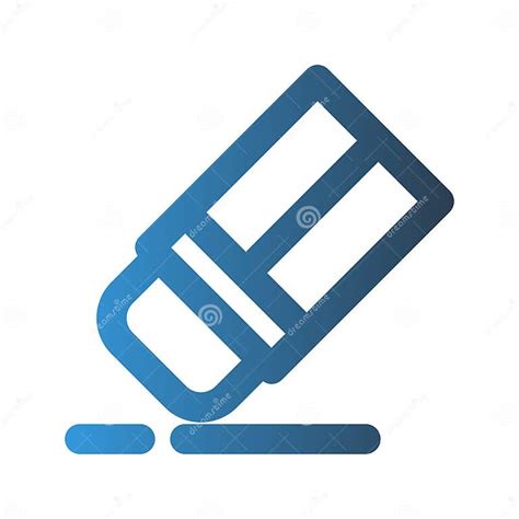 Eraser Outline Icon With Gradient Colors Suitable For Interfaces