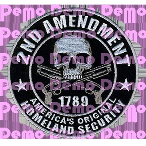 Second Life Marketplace Dds 2nd Amendment Skull Cross Guns Patch